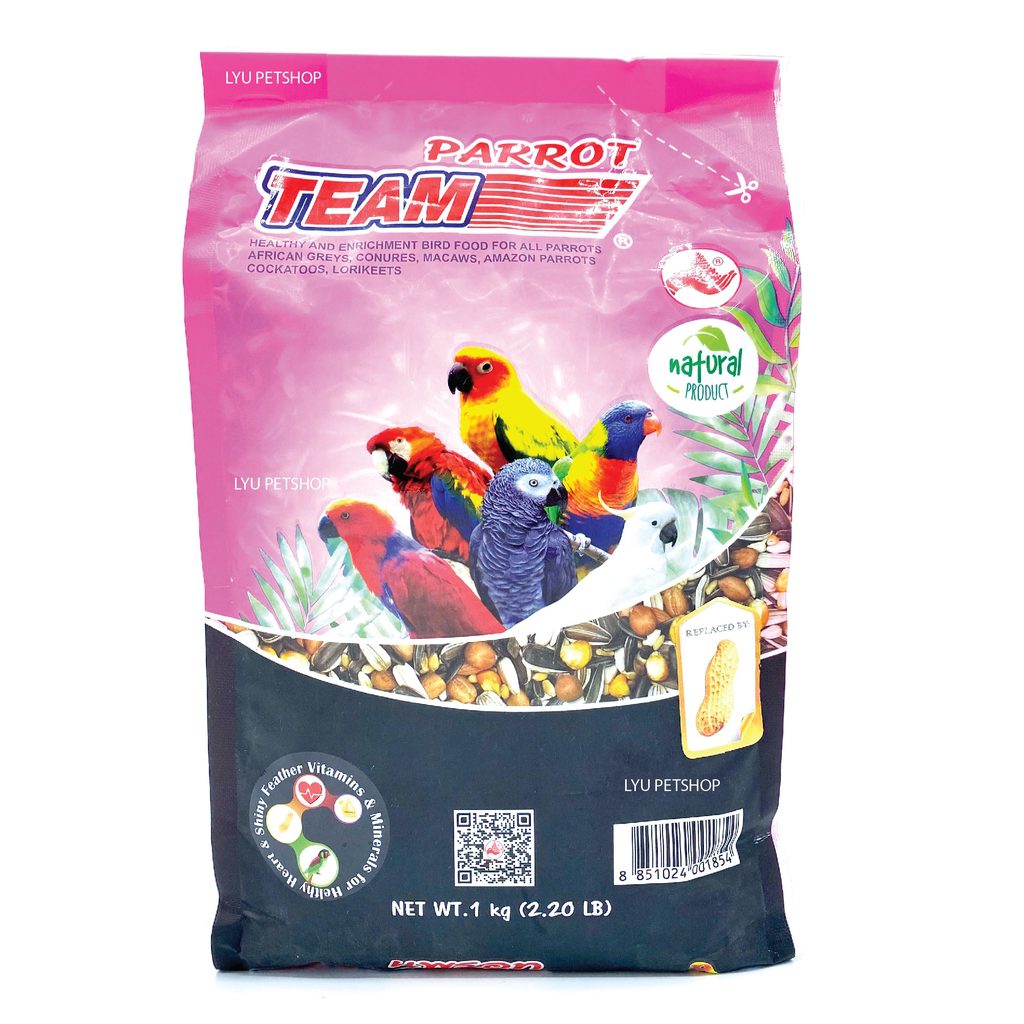 Team Parrot - อาหารนกแก้ว 1kg (10277) | Petz World เพ็ทเวิลด์