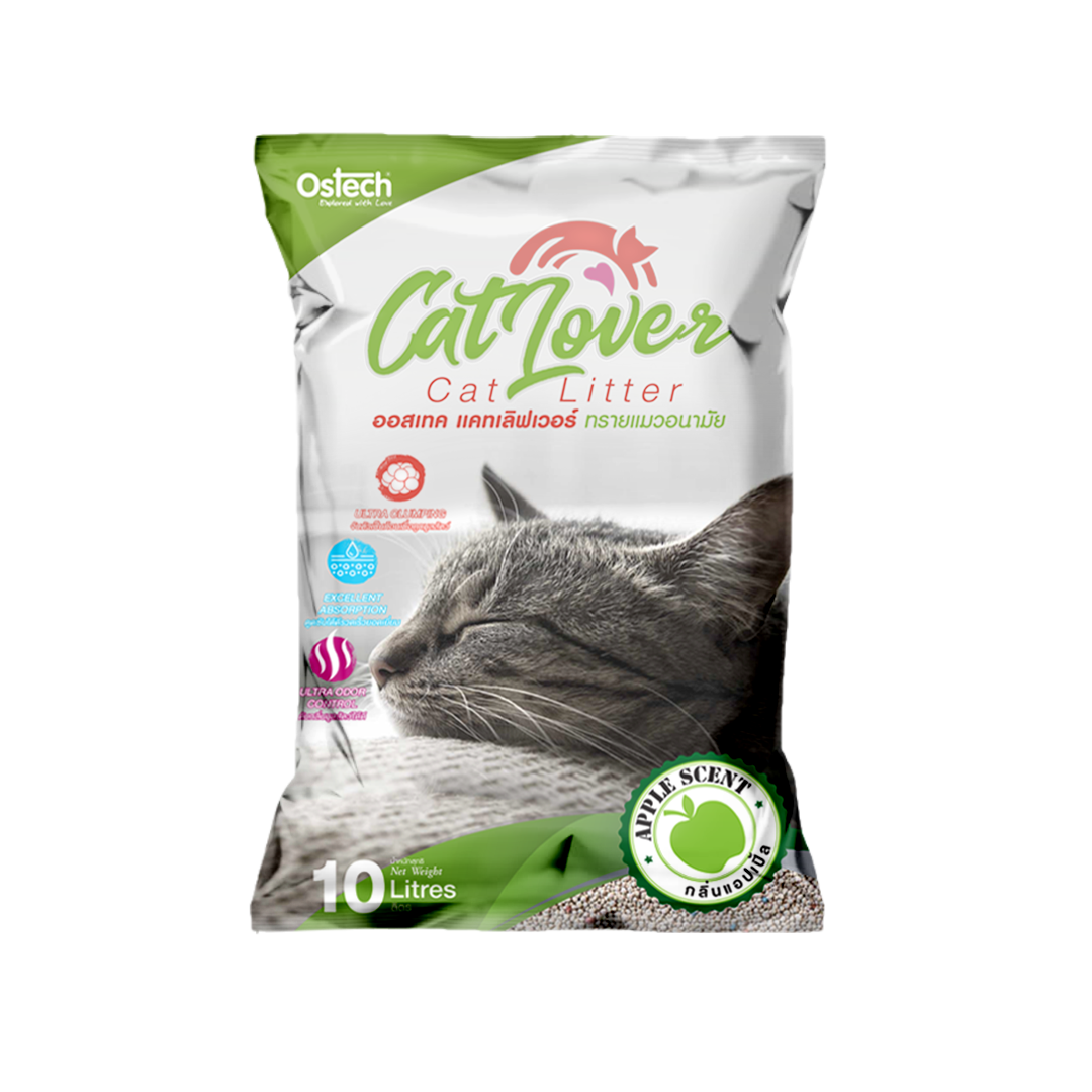 TBD Ostech Cat Lover Cat Litter Apple Scent - ทรายแมวเบนโทไนท์กลิ่นแอปเปิ้ล 10L (15660) | Petz ...