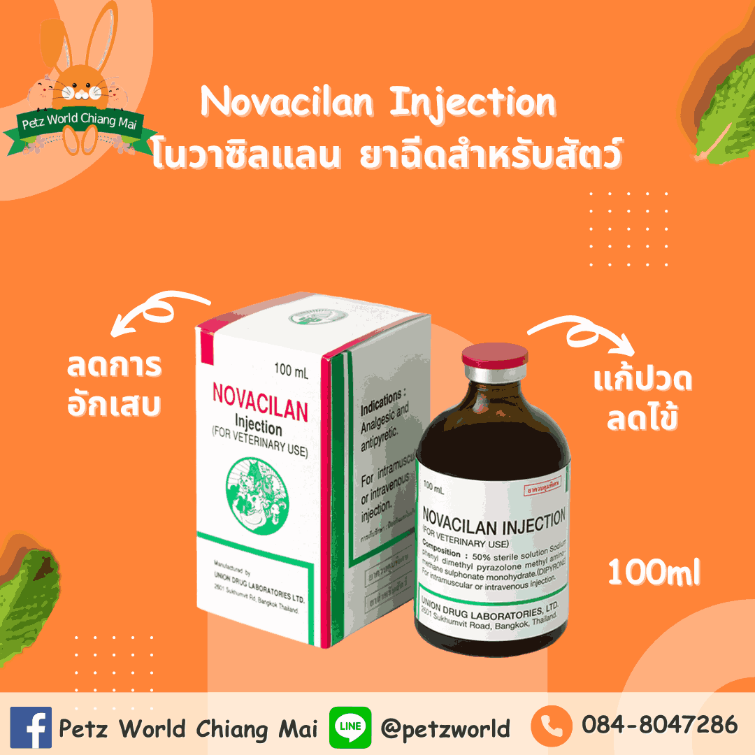 Novacilan Injection โนวาซิลแลน ยาฉีดสำหรับสัตว์